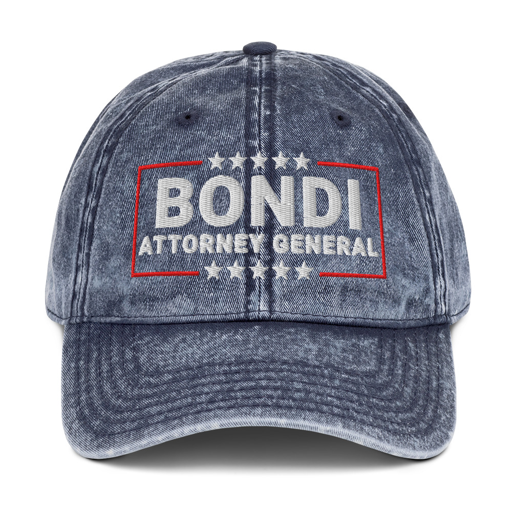 President Trump MAGA Embroidered Vintage Cap, Pam Bondi US Attorney ...