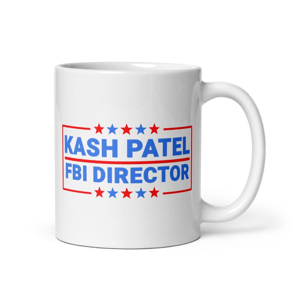 President Trump MAGA Supporter White Glossy Mug, Kash Patel FBI ...