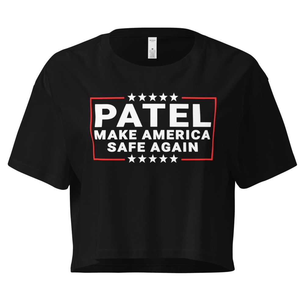 President Trump MAGA Women’s Crop Top, Kash Patel FBI Director Support ...