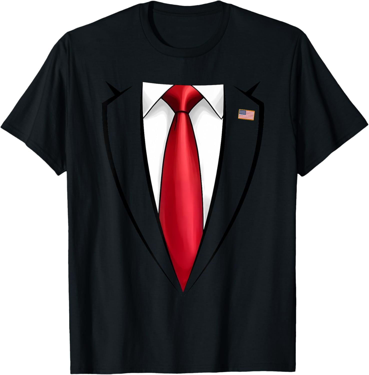 President Trump Suit Easy Halloween Costume Flag Trump Suit T-Shirt ...