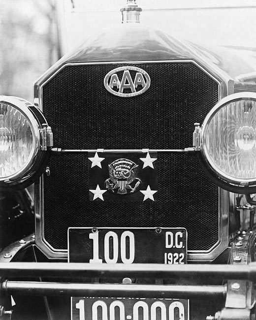 President Warren G. Harding Car W/ AAA Logo - 24x36 Inch Glossy ...