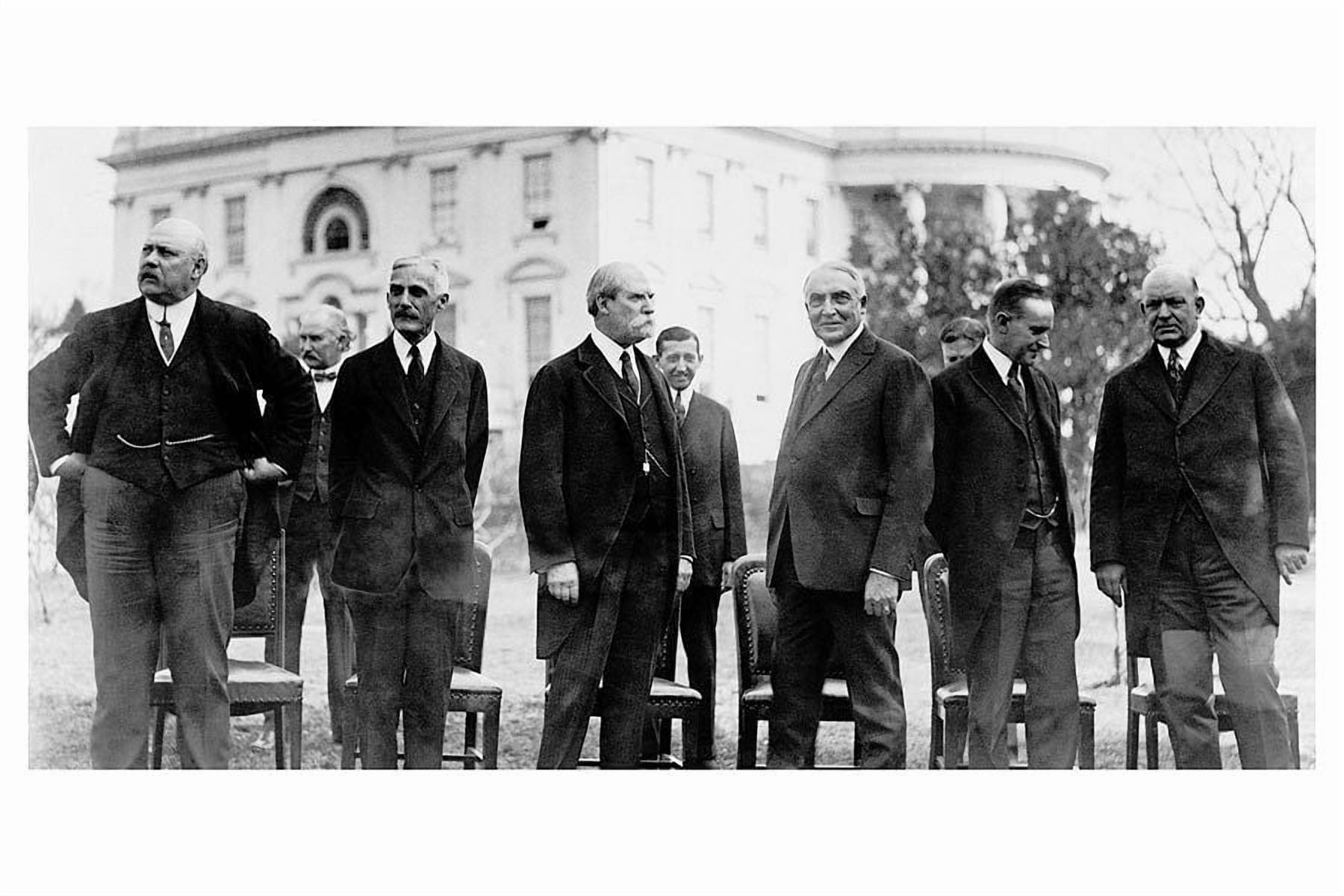 President Warren G. Harding W/ Cabinet - 20x30 Inch Glossy Laminated ...