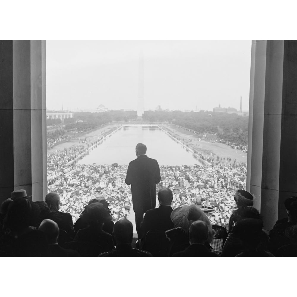 President Warren Harding (1865-1923) At The Dedication Lincoln Memorial ...