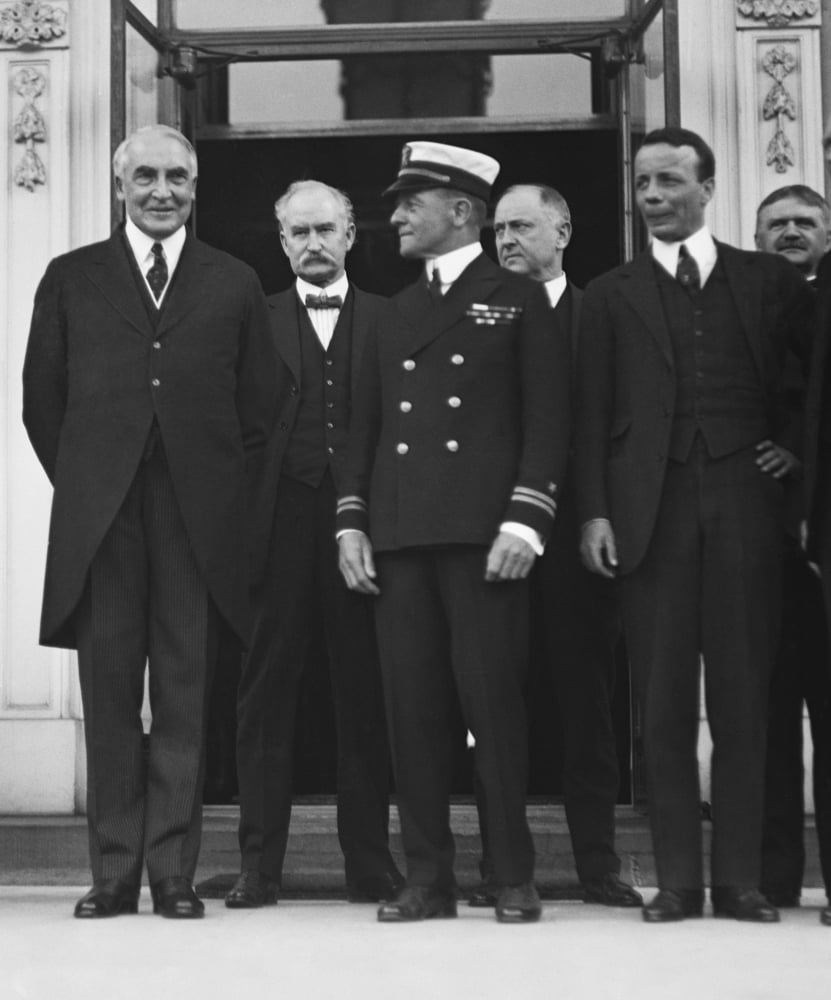 President Warren Harding And Group Including Men Involved In Teapot ...