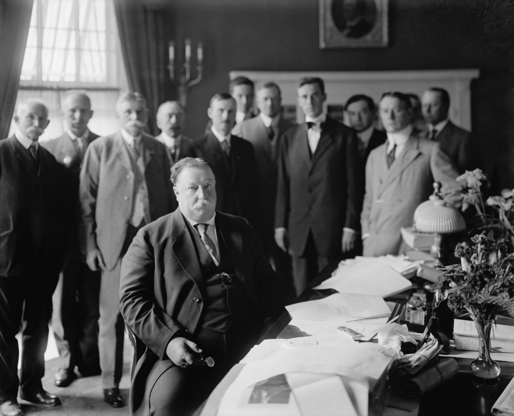 President William H. Taft At His Desk In The Oval Office He Had Built ...