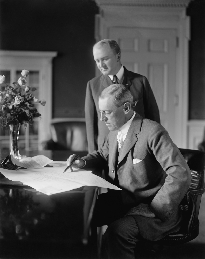 President Woodrow Will With His Private Secretary Joseph Patrick ...
