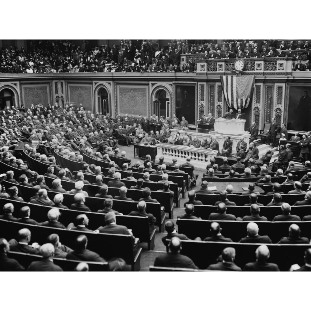 President Woodrow Wilson Delivering His Opening Message To The 63Rd ...