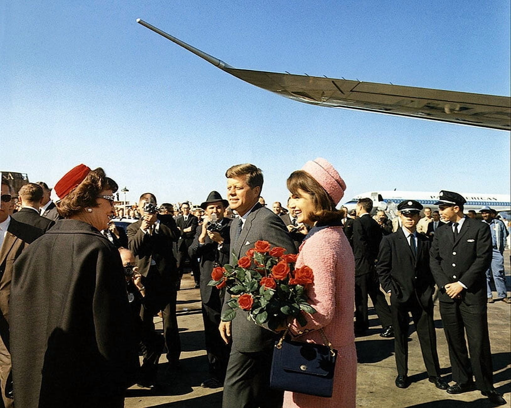 President and First Lady Kennedy at Dallas - Style A - 24x36 Inch ...