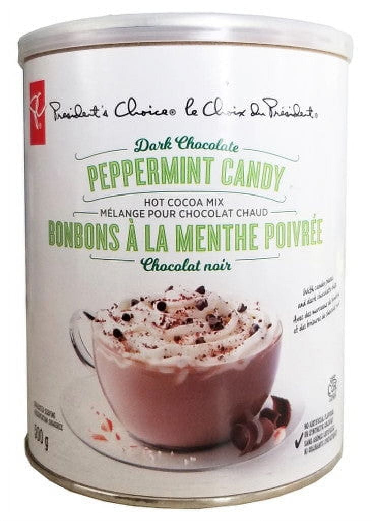 President's Choice Dark Chocolate Peppermint Candy Hot Cocoa Mix, 500g ...