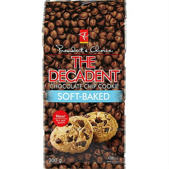 President's Choice Decadent Soft-Baked Chocolate Chip Cookie 300g/10 ...