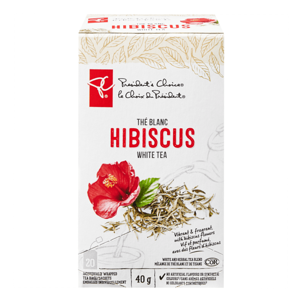 President's Choice Hibiscus White Tea, 20ct, 40g/1.4 oz - Walmart.com