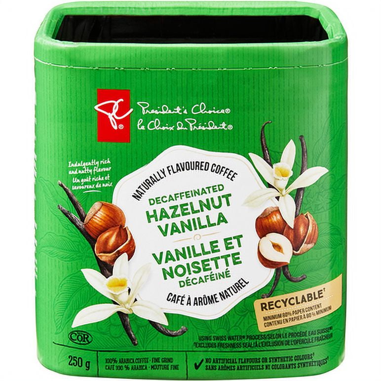President's Choice Naturally Flavoured Decaffeinated Hazelnut Vanilla ...