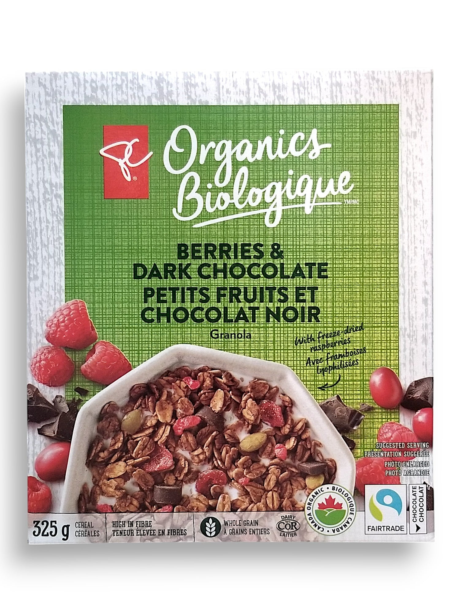 President's Choice Organics Berries & Dark Chocolate Granola, 325g/11.3 ...