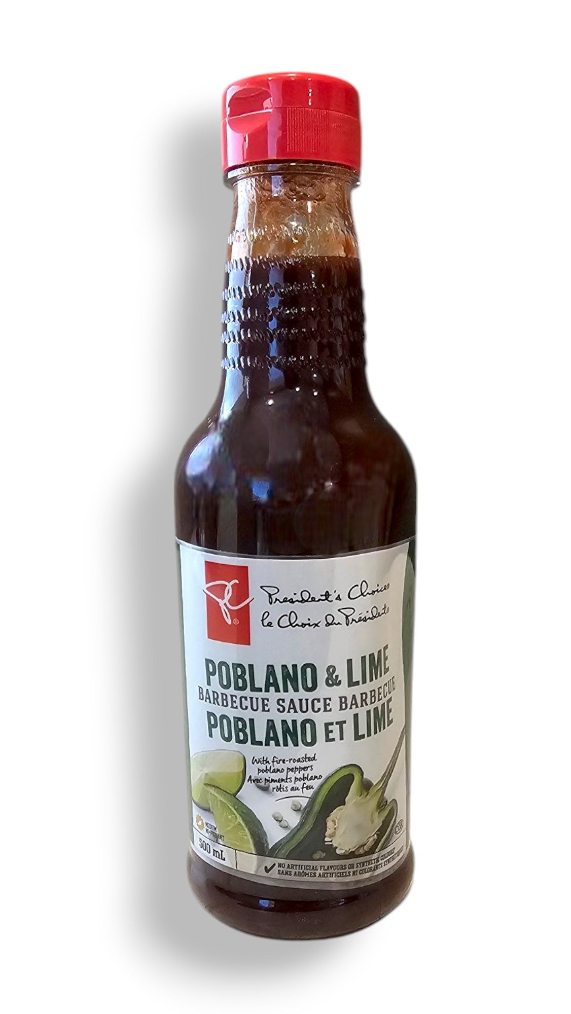 President's Choice, Poblano & Lime Barbecue Sauce, 500ml/16.9oz. Bottle ...