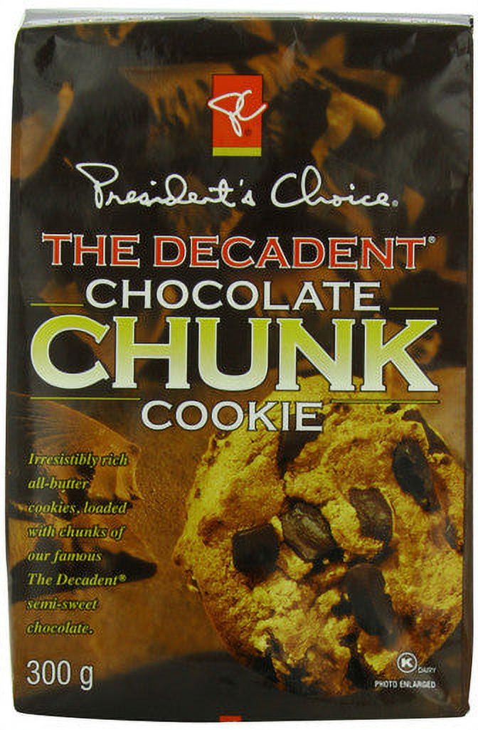 President's Choice the Decadent Chocolate Cookie, Chunk, 300g/10.6 oz ...