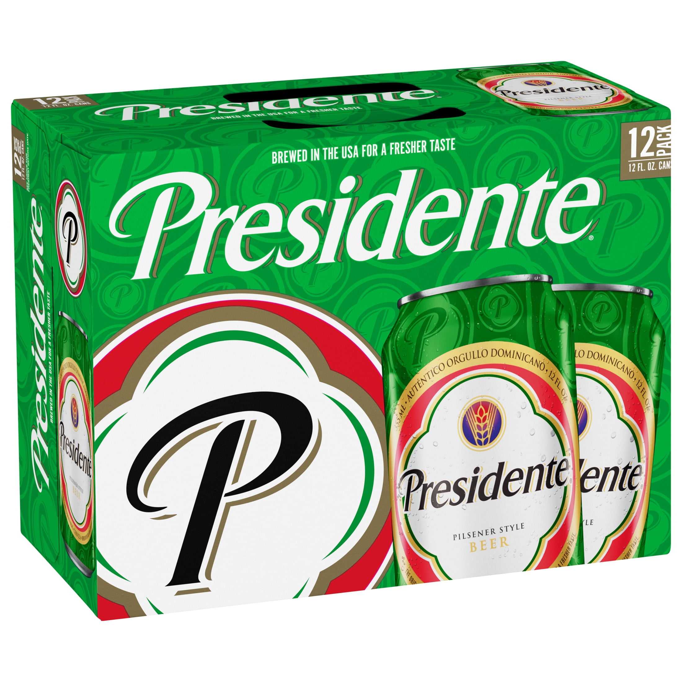 Presidente Pilsener Style Beer, 12 Pack 12 fl. oz. Cans - Walmart.com