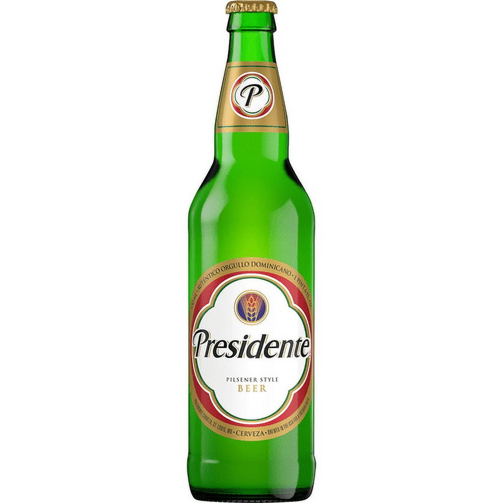 Presidente Pilsener Style Dominican Beer, 22 fl. oz. Glass Bottle 5% ...