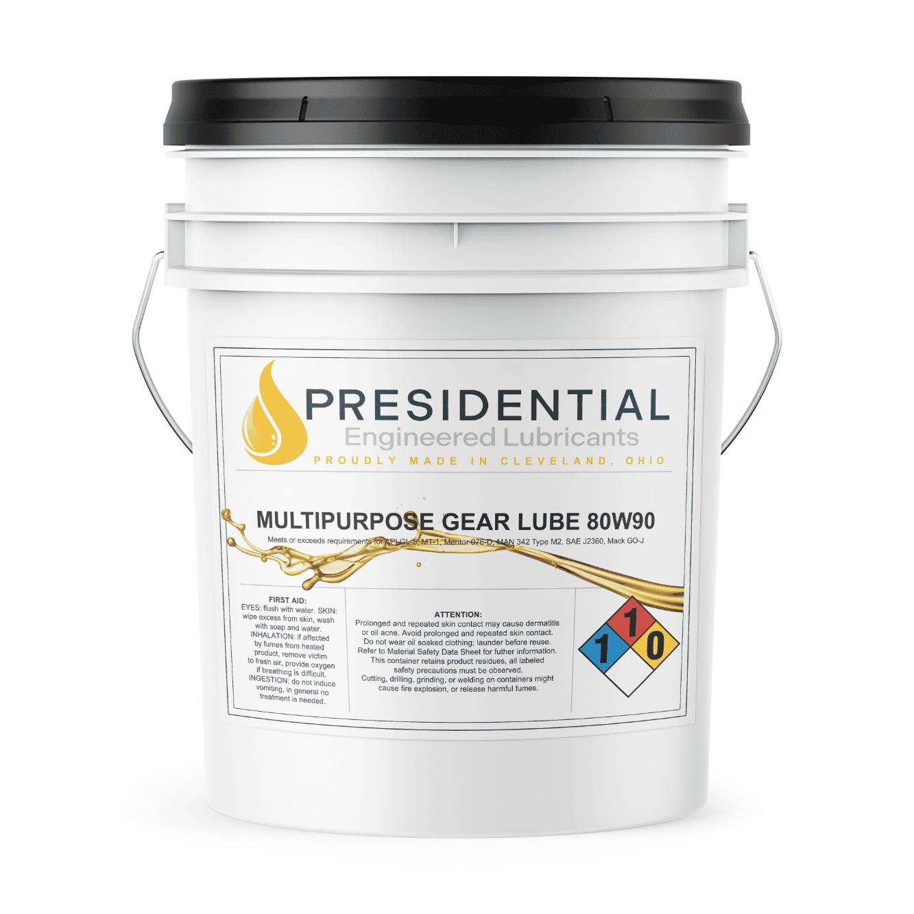 Presidential 80W-90 Gear Oil API GL-5 - Industrial Gear Lubricant ...
