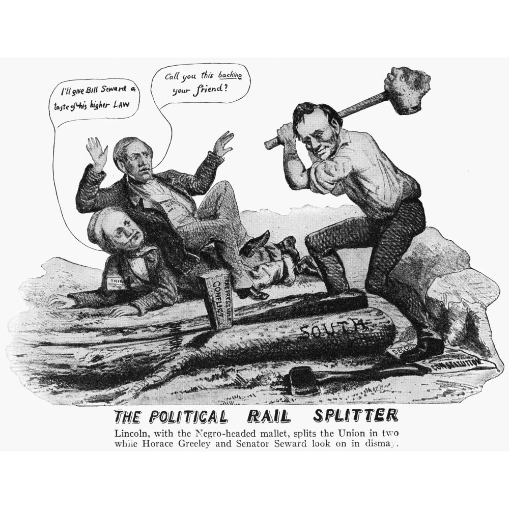 Presidential Campaign 1860. Nan 1860 Cartoon Showing Abraham Lincoln ...