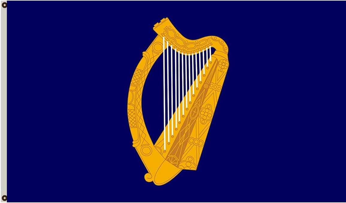 Presidential Flag of Ireland with alternate official state harp design ...