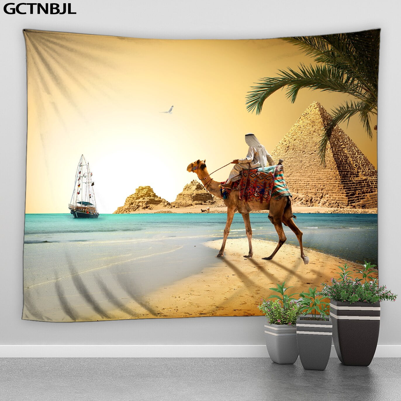 Presidential Hill Sphinx Tapestry Wall Hanging Vintage Ancient Egypt ...