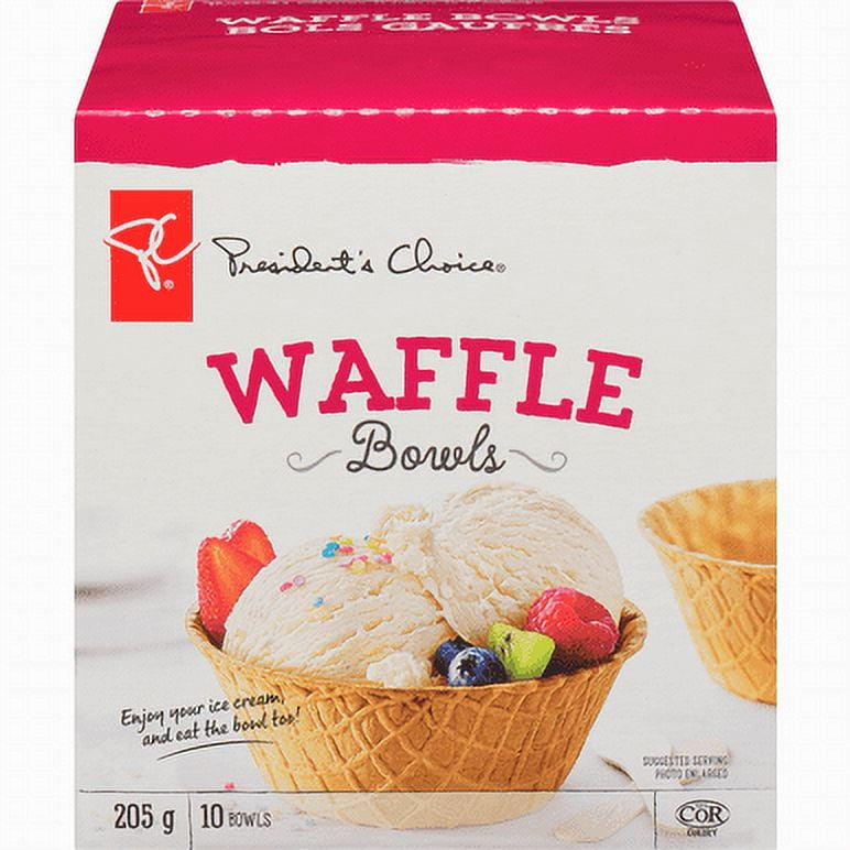 Presidents Choice ICE Cream Cone Waffle Cone Bowls - (10ct) 205g/7.2 oz ...