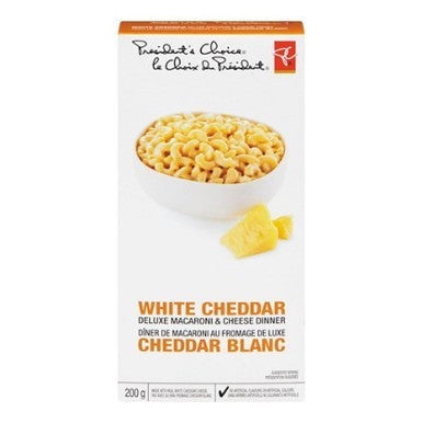 Presidents Choice White Cheddar Deluxe Mac & Cheese Dinner 200g ...