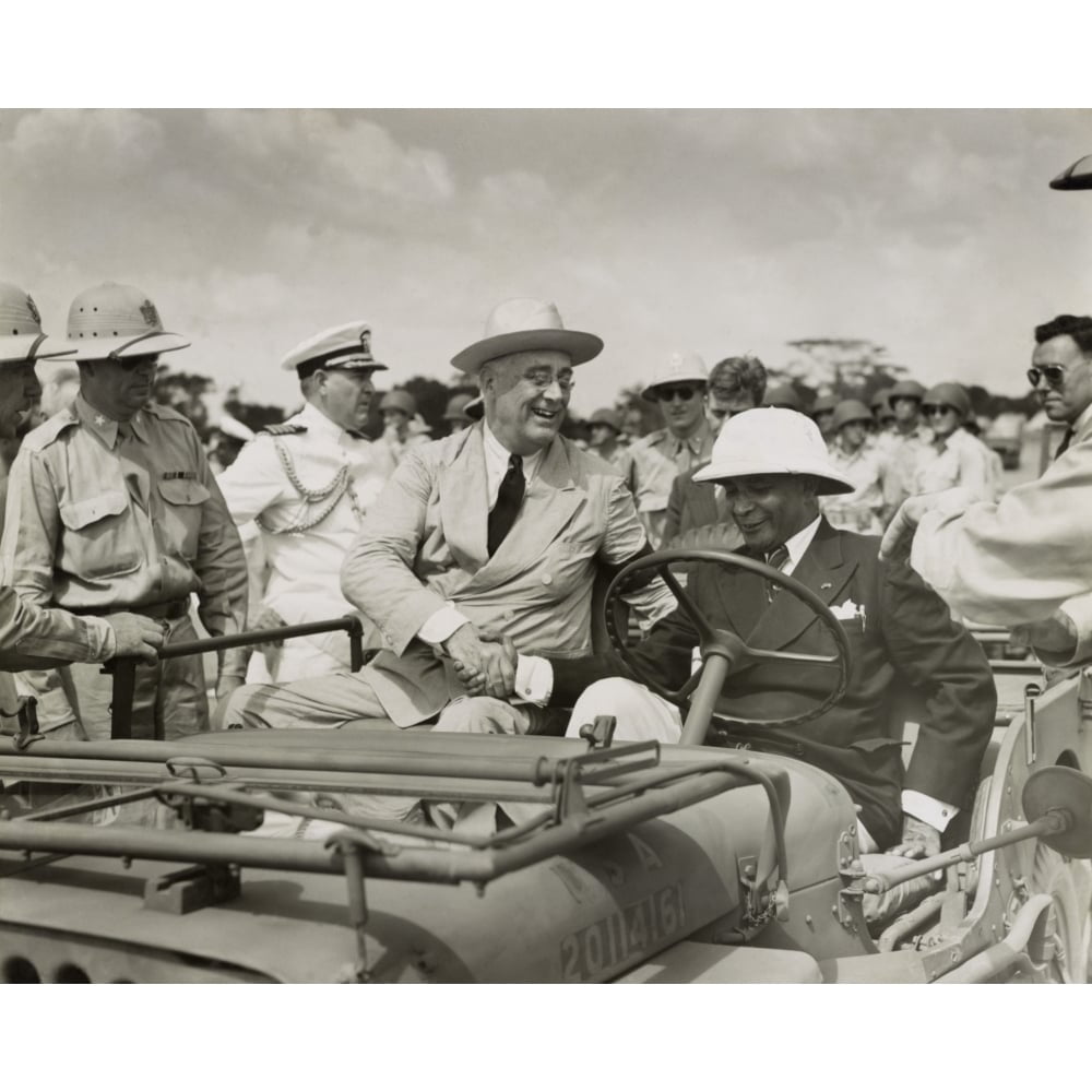 Presidents Roosevelt And Edwin Barclay Of Liberia During Ww2. They Are ...