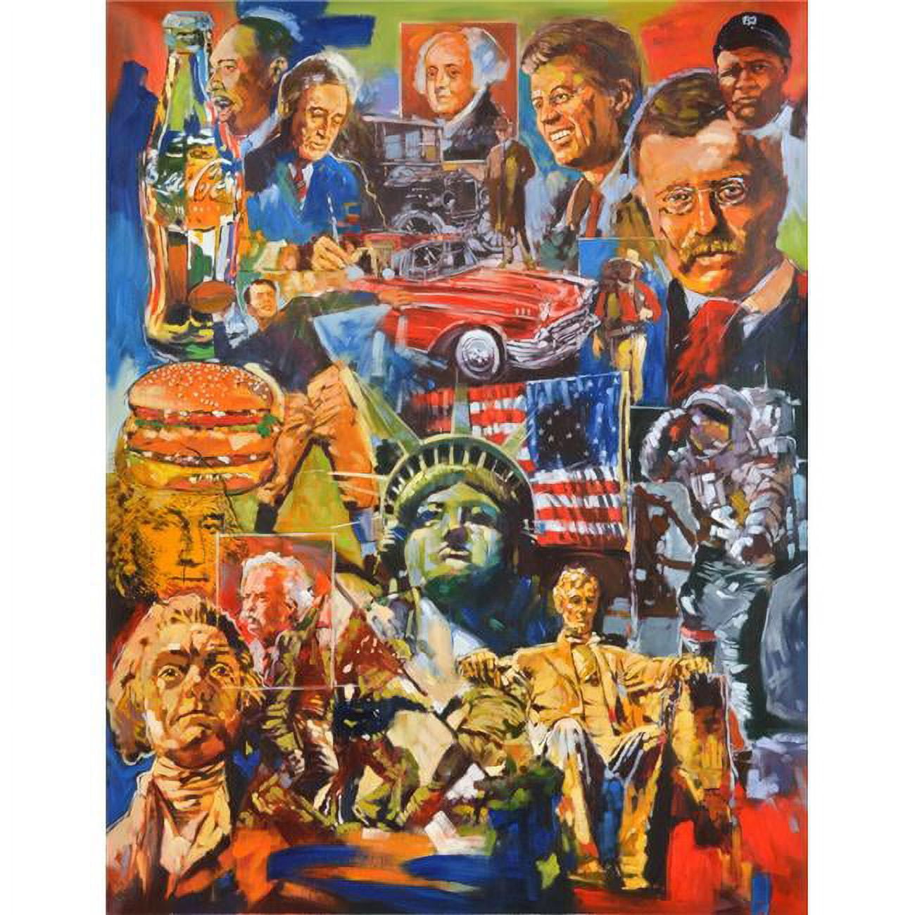 Presidents & Statue of Liberty Gallery Wrap Art, Multi Color - Walmart.com