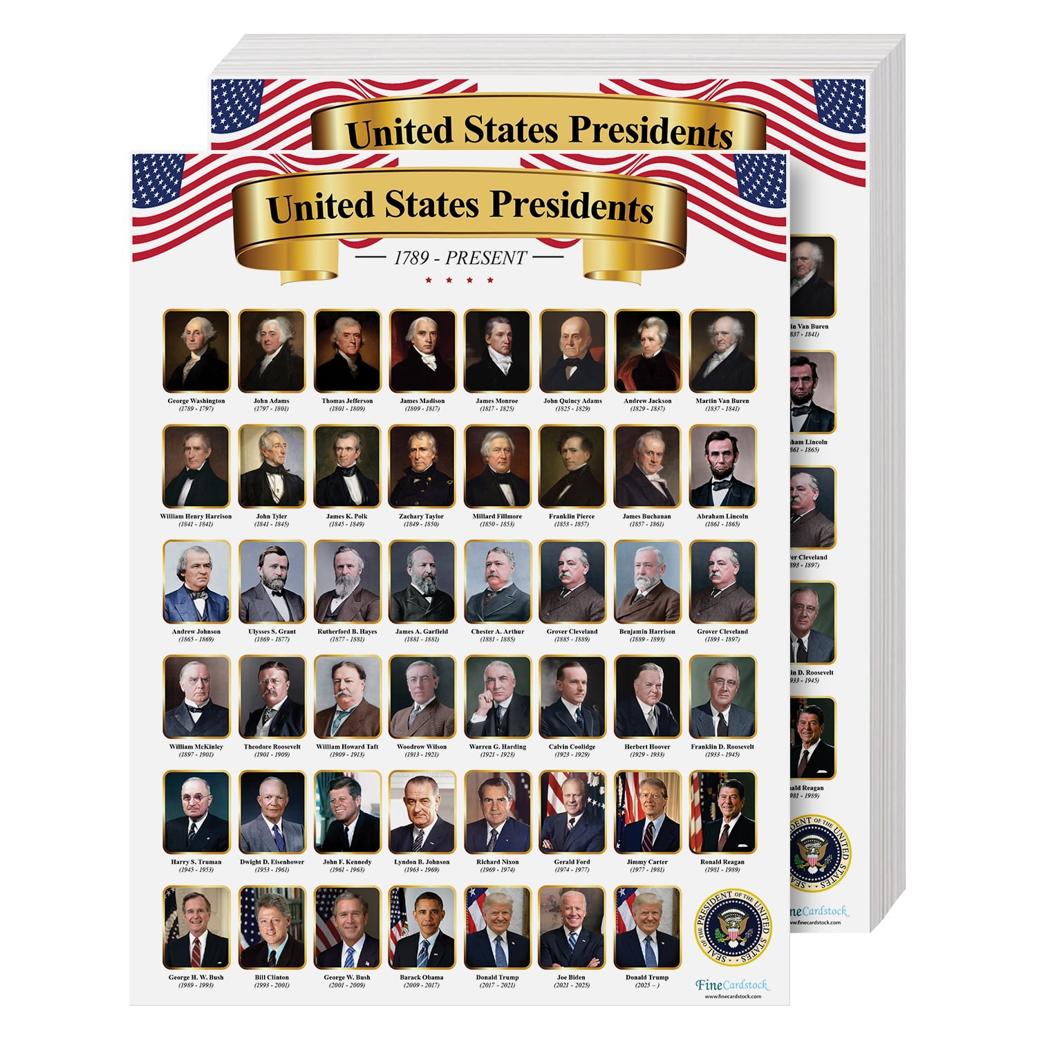 Presidents of the United States Educational Chart – Great Learning Tool ...
