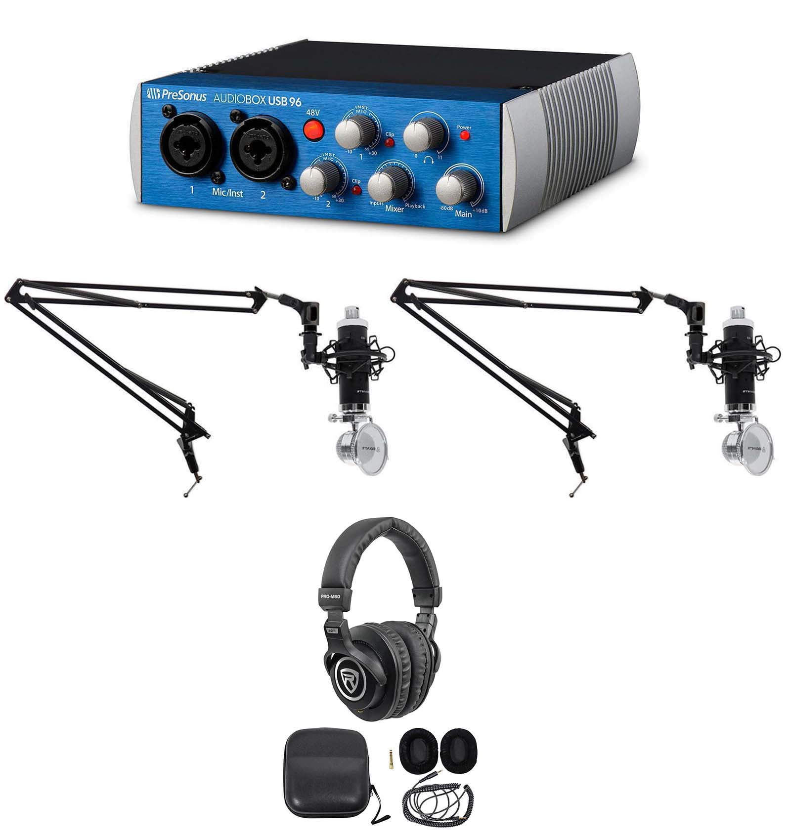 Presonus Audiobox USB ASMR Recording Streaming Kit Interface+(2) Mics ...