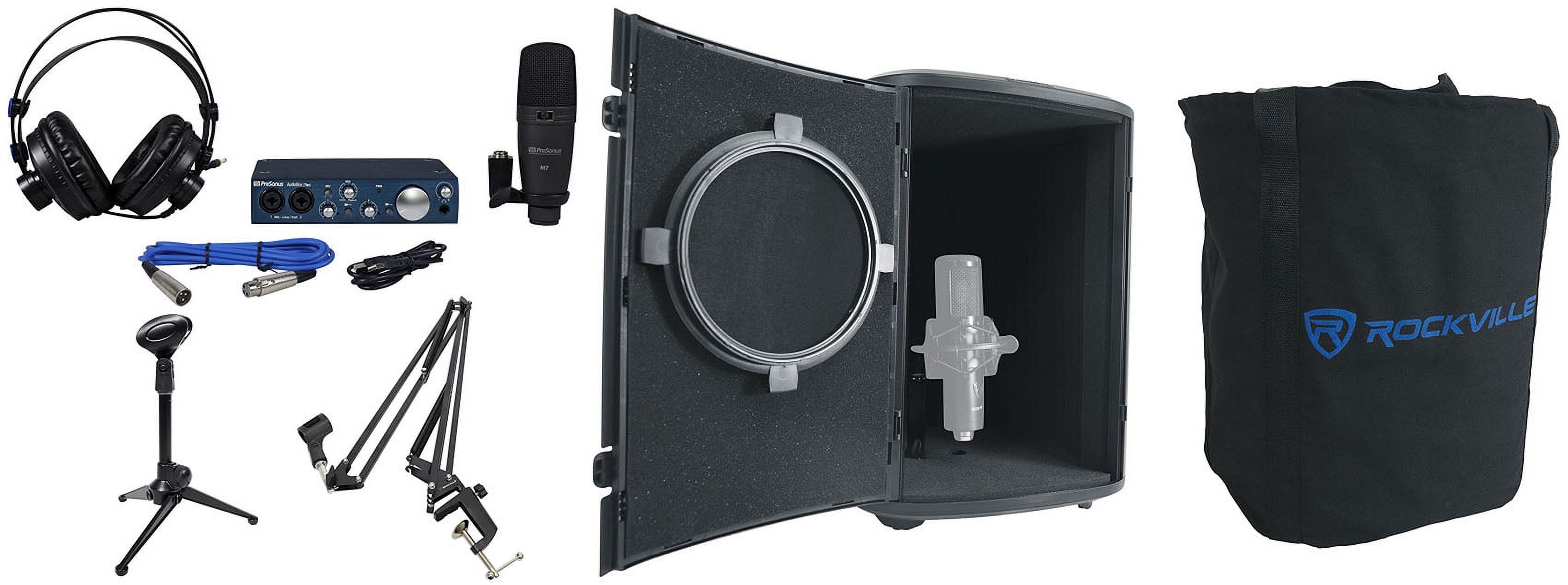 Presonus Audiobox iTwo Studio Bundle Interface+Mic+Headphones+Boom+Desk ...