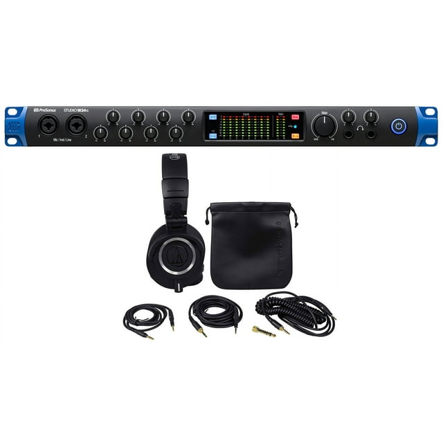 Presonus STUDIO 1824C 18x18 USB-C Audio Recording Interface+ATH-M50X ...
