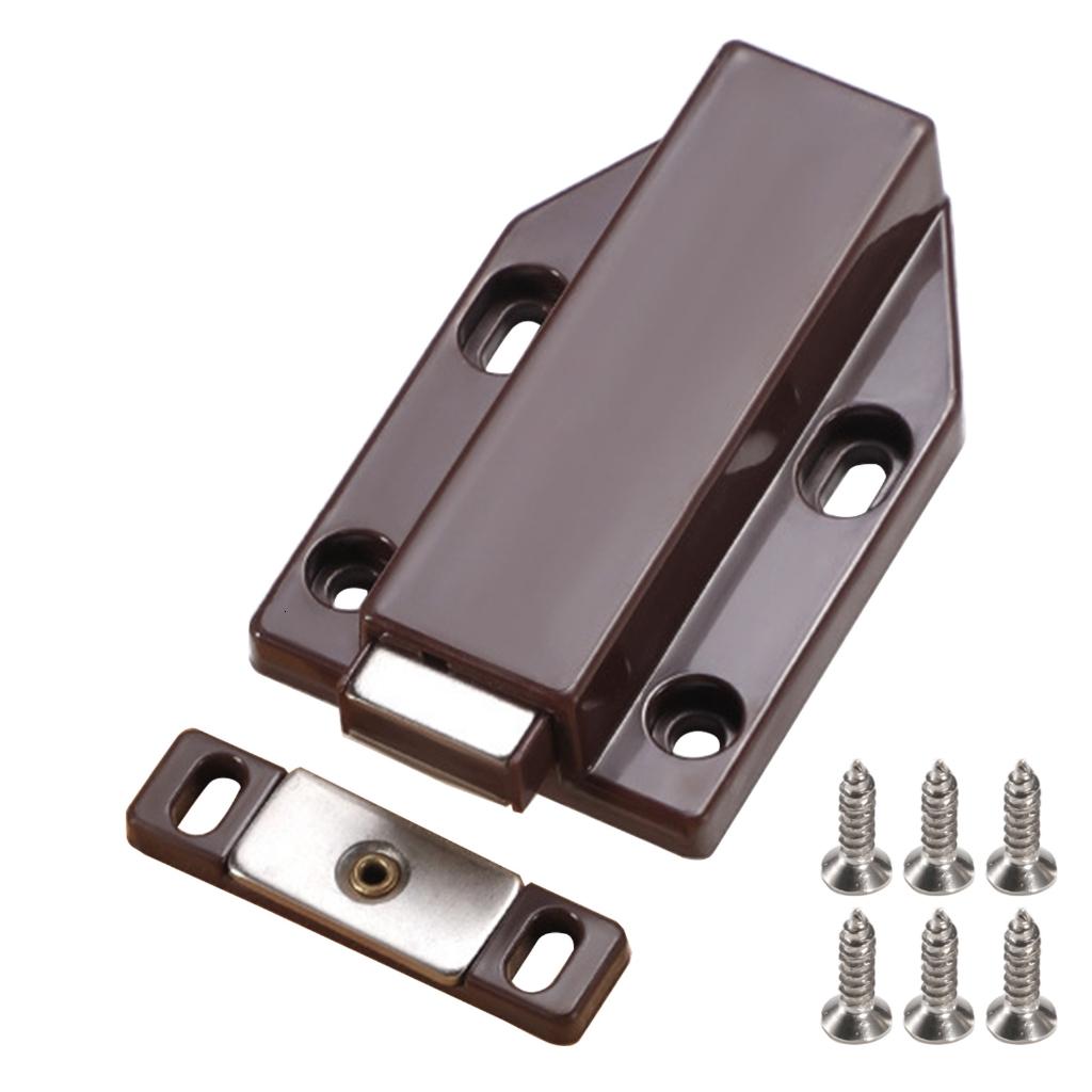 Press Activated Cabinet Door Closers with Screws ABS Steel Furniture ...