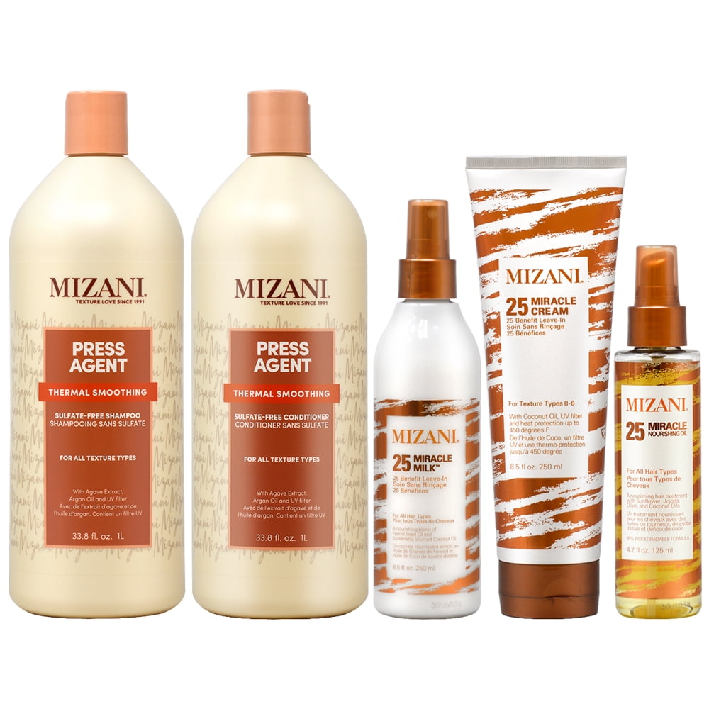 Press Agent Therma Smoothing Shampoo + Conditioner 33.8oz + 25Miracle ...