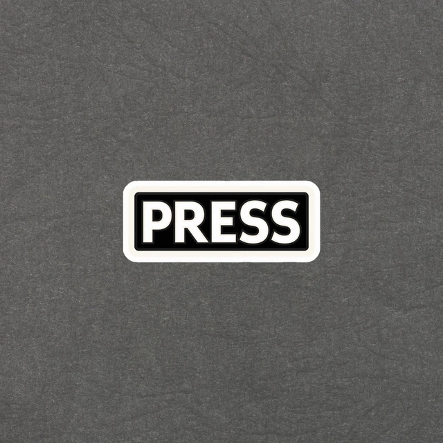 Press Badge Sticker - Journalist Reporter Photography Patch Decalphone ...