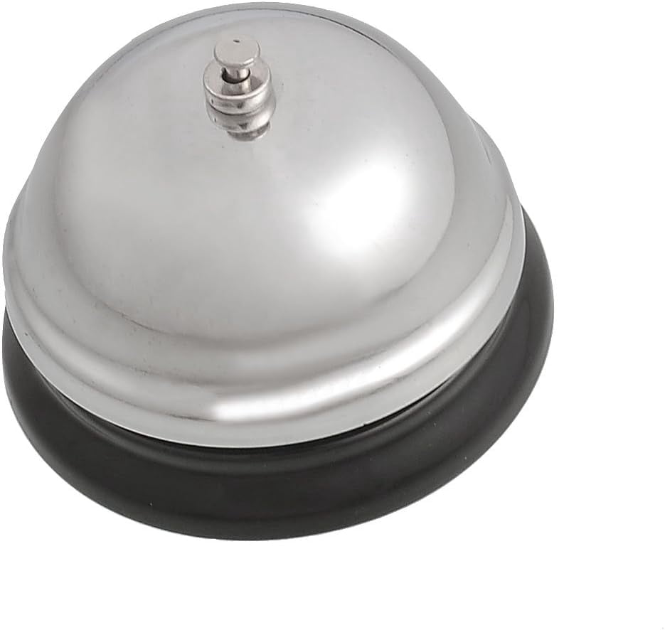Press Button Call Bell Ring Hotel Countertop Service Black Silver Tone ...