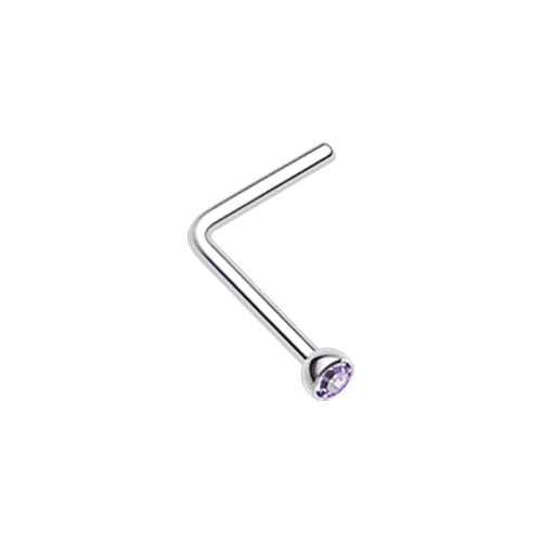 Press Fit Gem Top L-Shaped Nose Ring - Walmart.com