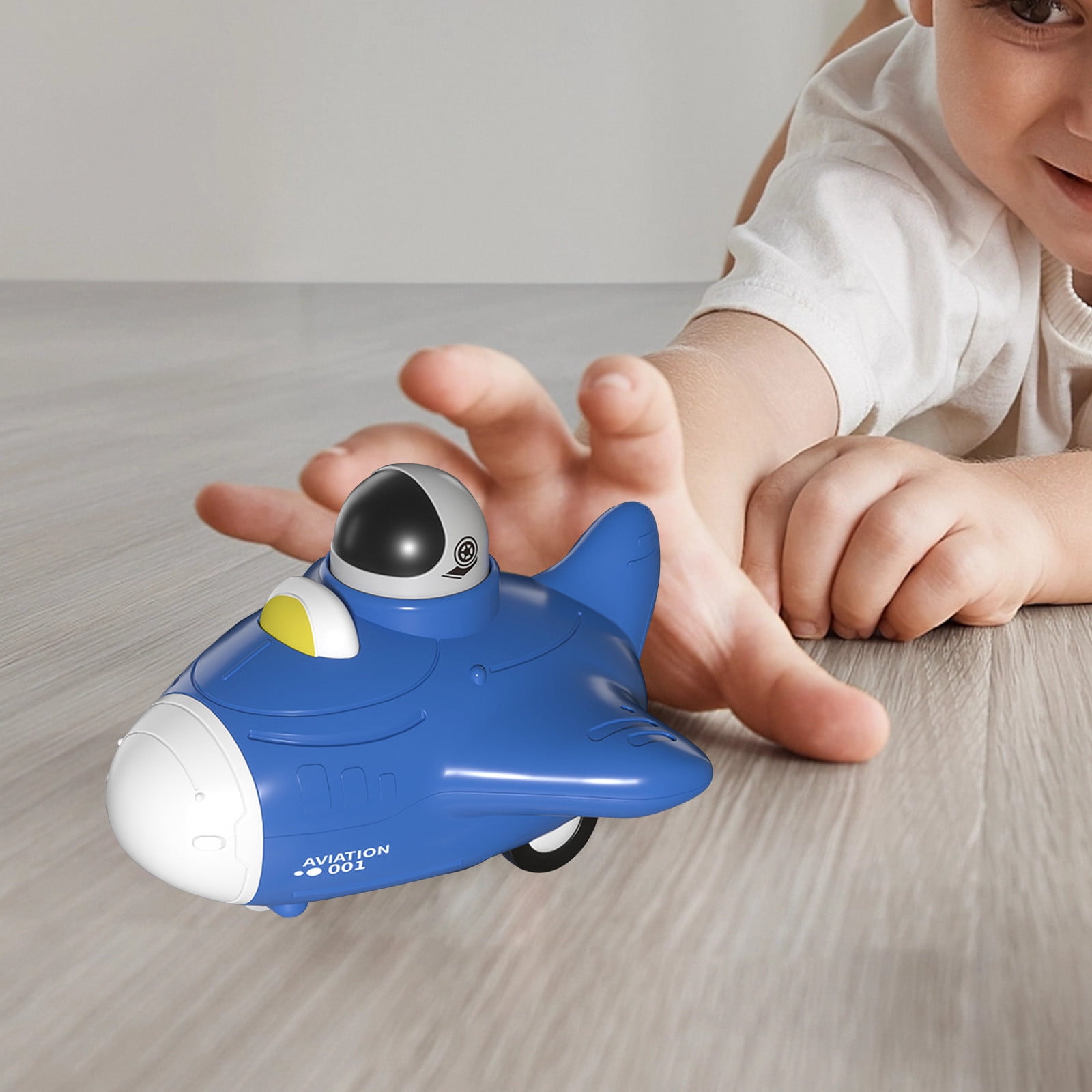 Pull Back Flying Toy Car, Space Plane Push and Go Vehicle, Friction ...