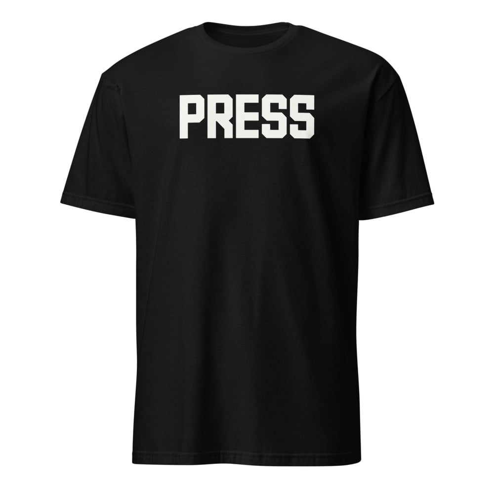 Press Media Reporter Professional Identification T-Shirt (Black, XL ...