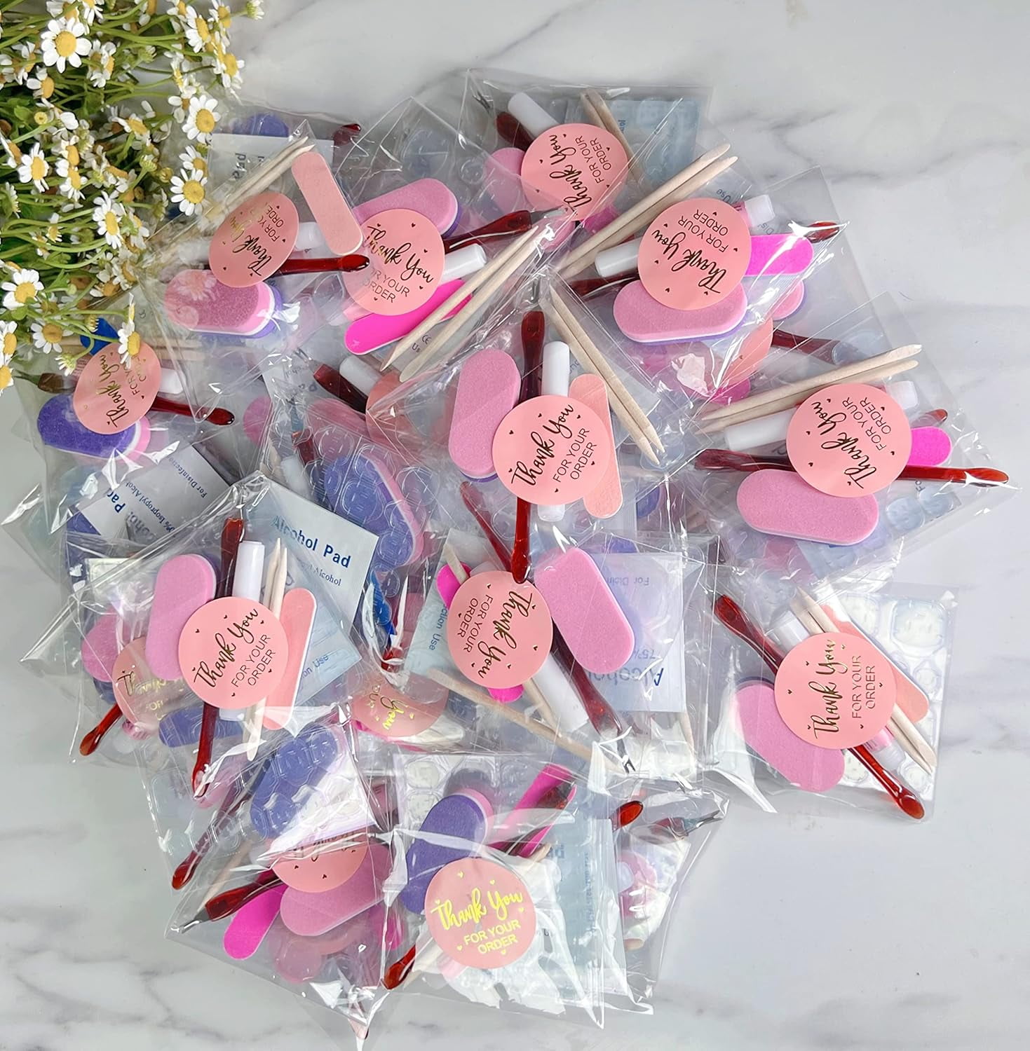 Press on Nail Tool Kit 50 Set for Nails Business - Nail Glue, Adhesive ...