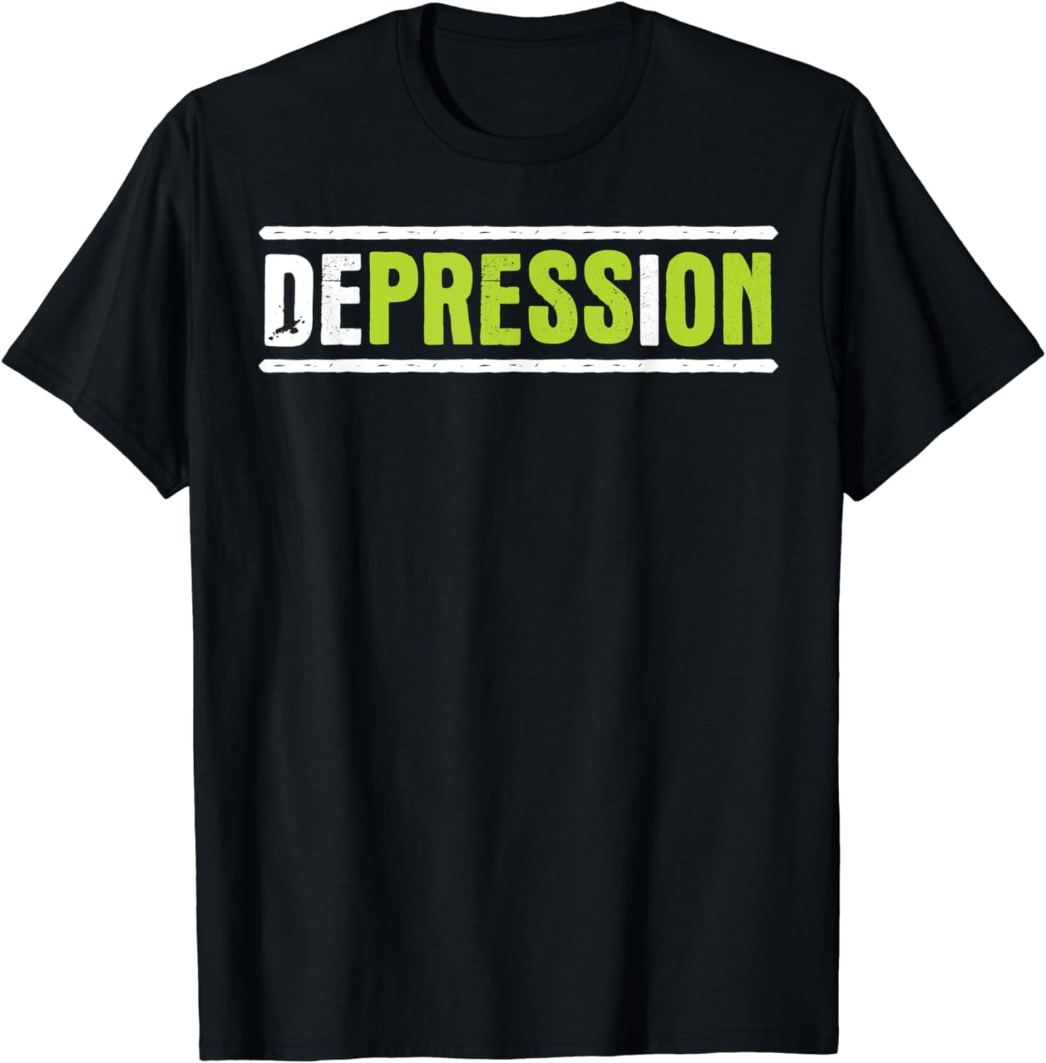 Press On - Hidden Message - Depression Awareness T-Shirt - Walmart.com