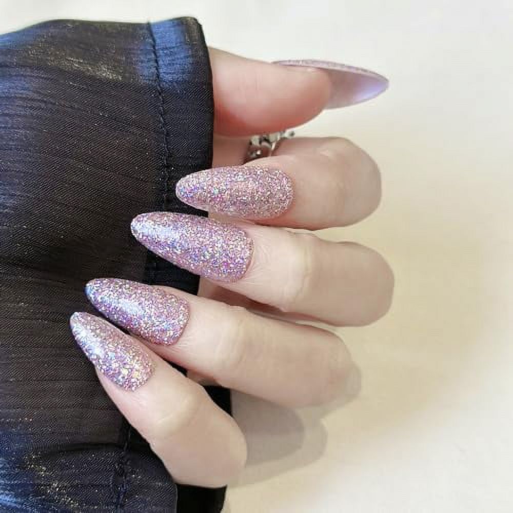 Press On Nails Medium,Square,Gradient Nude Nail Shadeds,UV Finish ...