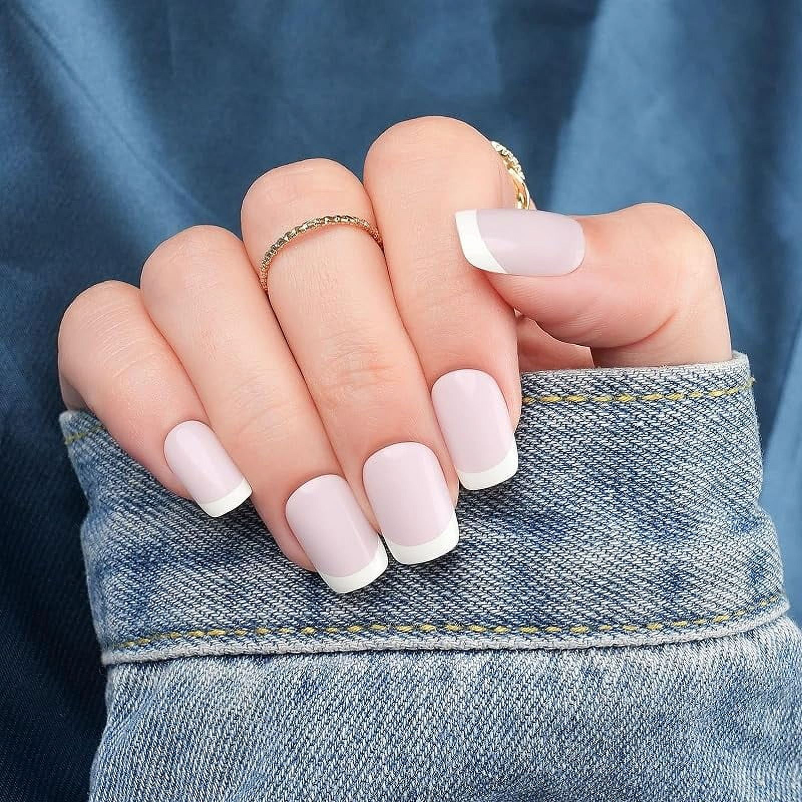 Press On Nails Short -Jofay Fashion Acrylic Press On Nails Ombre ...