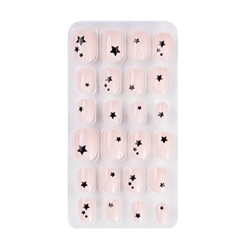 Press On Nails for Kids Candy Nails Press On False Tips Short Square ...