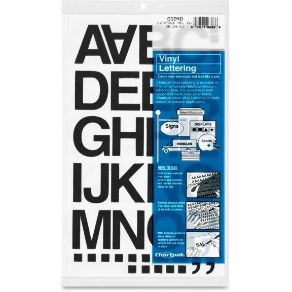 Chartpak Self-Sticky Peel & Stick Vinyl Numbers, Adhesive, 21 Count, 6 ...