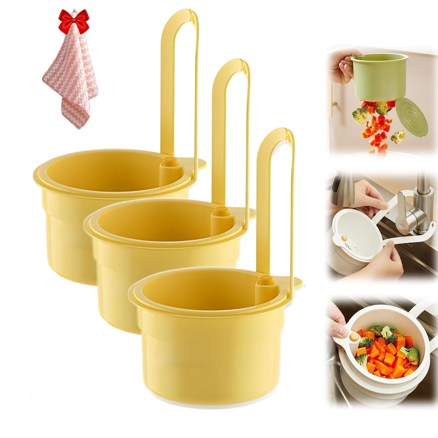 Press to Open The Waste Basket, Hangable Sink Strainer Basket, 2025 New ...
