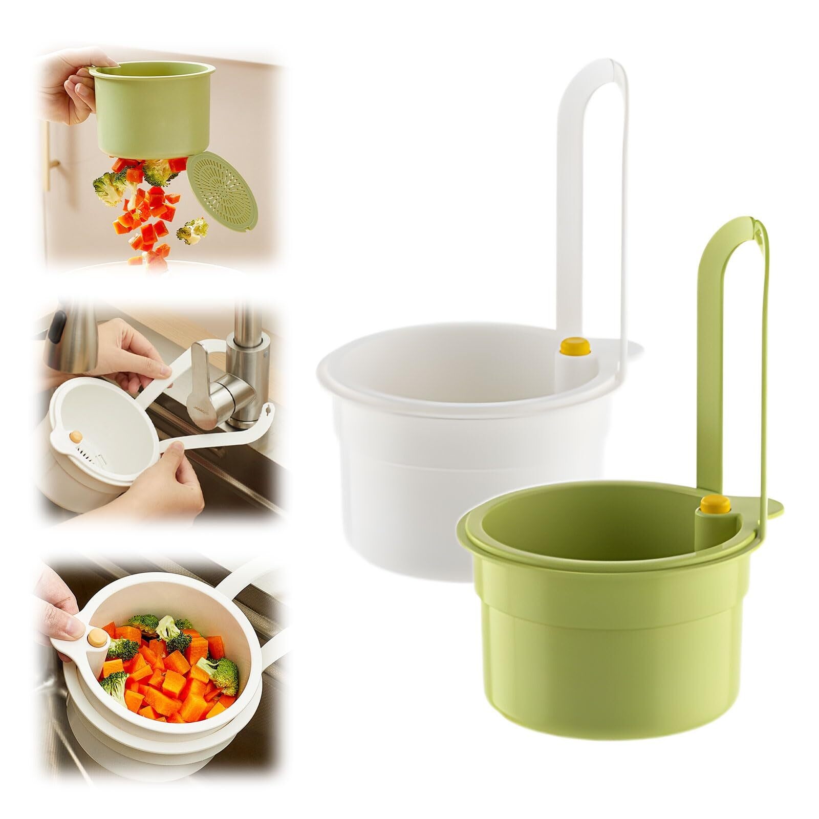 Press to Open the Waste Basket, New Self-Cleaning Kitchen Sink Food ...