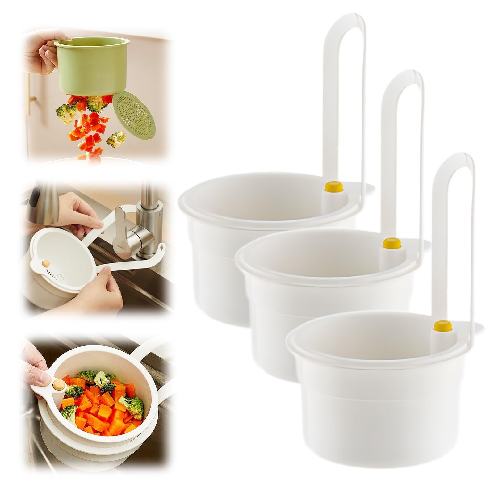 Press to Open the Waste Basket, New Self-Cleaning Kitchen Sink Food ...