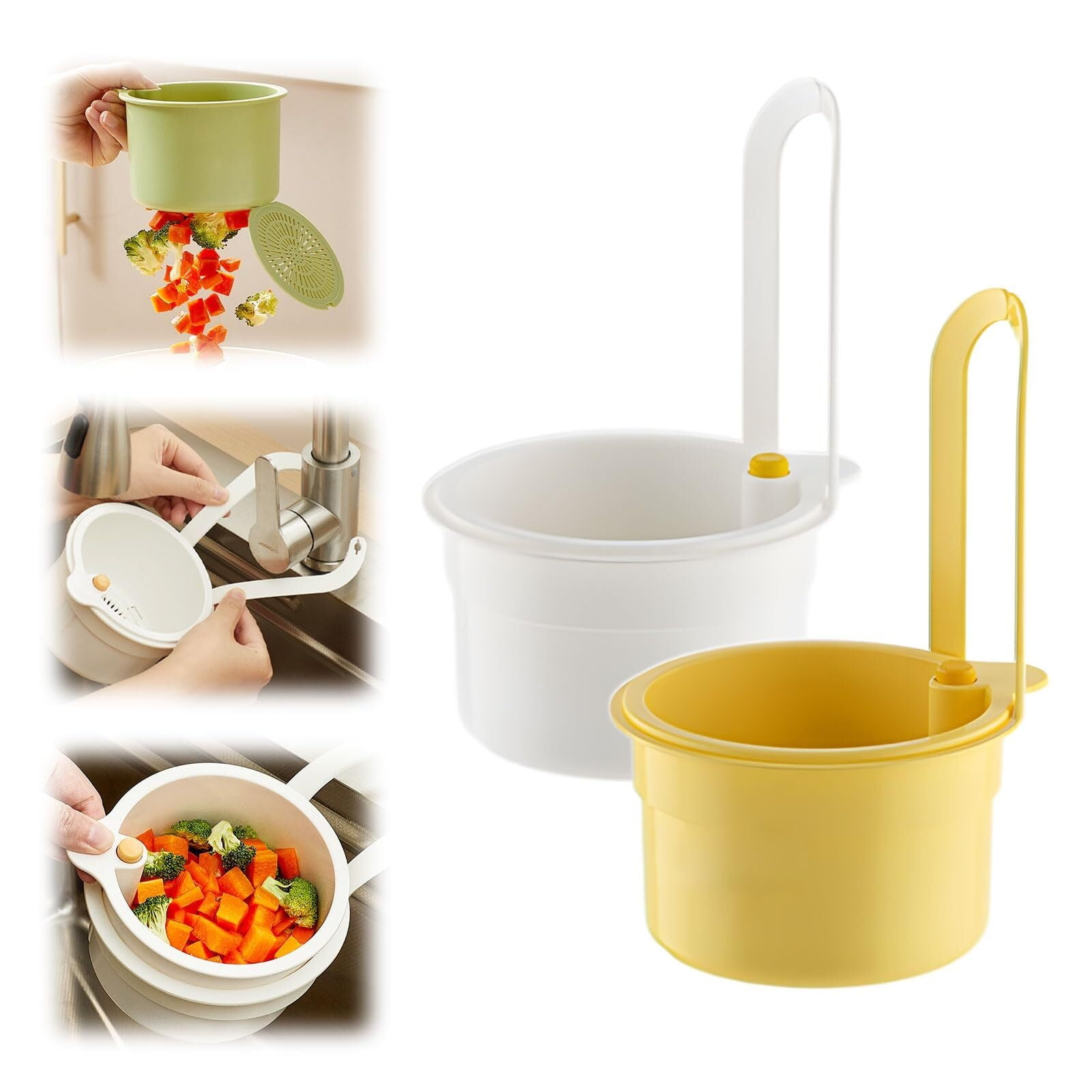 Press to Open the Waste Basket, New Self-Cleaning Kitchen Sink Food ...